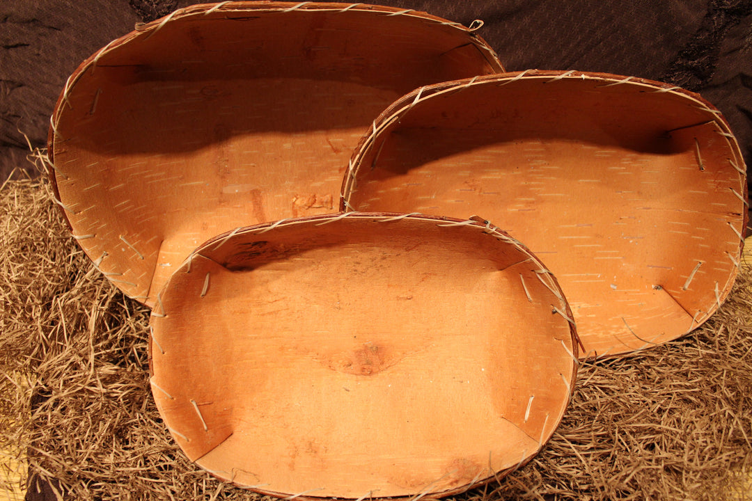 Birch Bark Winnowing Baskets – Native Harvest Ojibwe Products, a ...